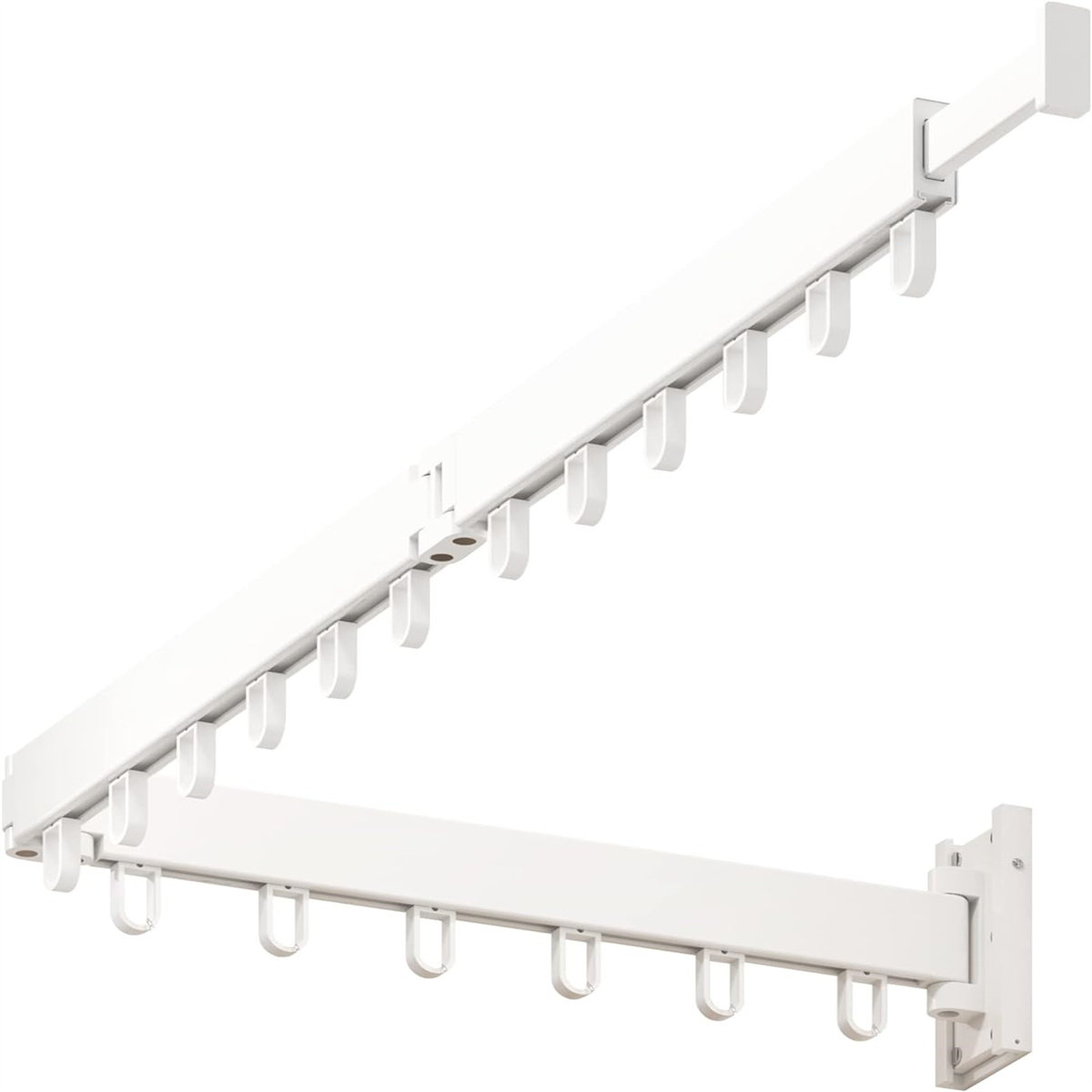 Rebrilliant Premium Wall Mounted Clothes Drying Rack, Aluminum Wall ... Rebrilliant Premium Wall Mounted Clothes Drying Rack, Aluminum Wall ...