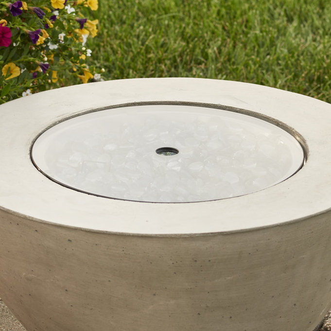 The Outdoor GreatRoom Company Crystal Fire Round Fire Pit Center Disc ...