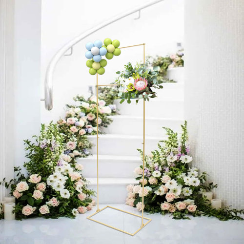 YXSUN 20.87x12.6x61.02in Wedding Arch Stand with Bases,Easy Assembly ...