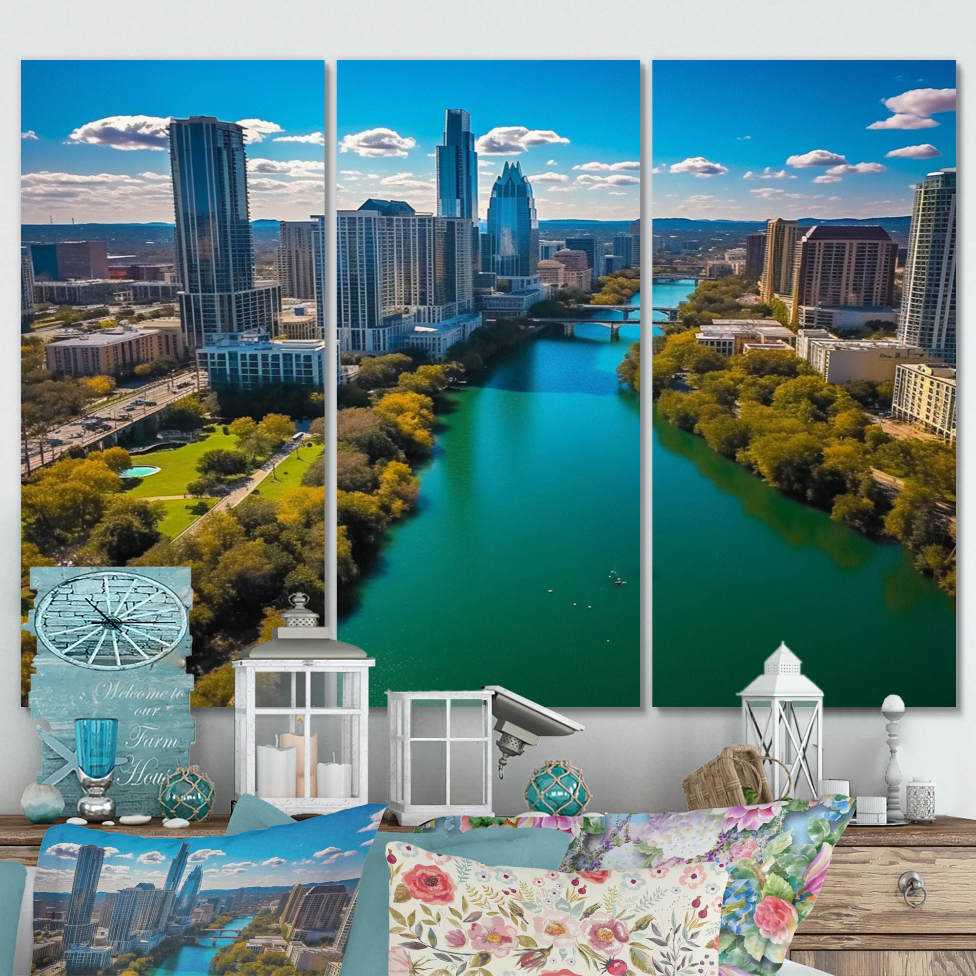 Ebern Designs Austin Dynamic Cityscape II - Cityscapes Metal Wall Decor ...