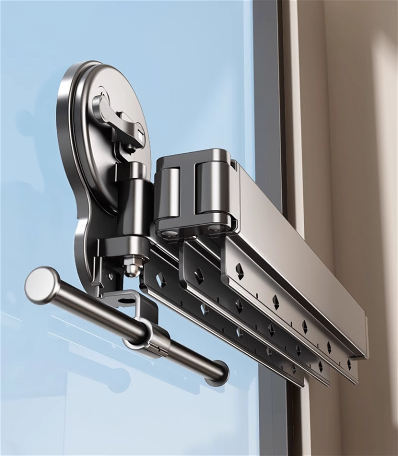 Rebrilliant Suction Cup Invisible Folding Clothes Rack | Wayfair