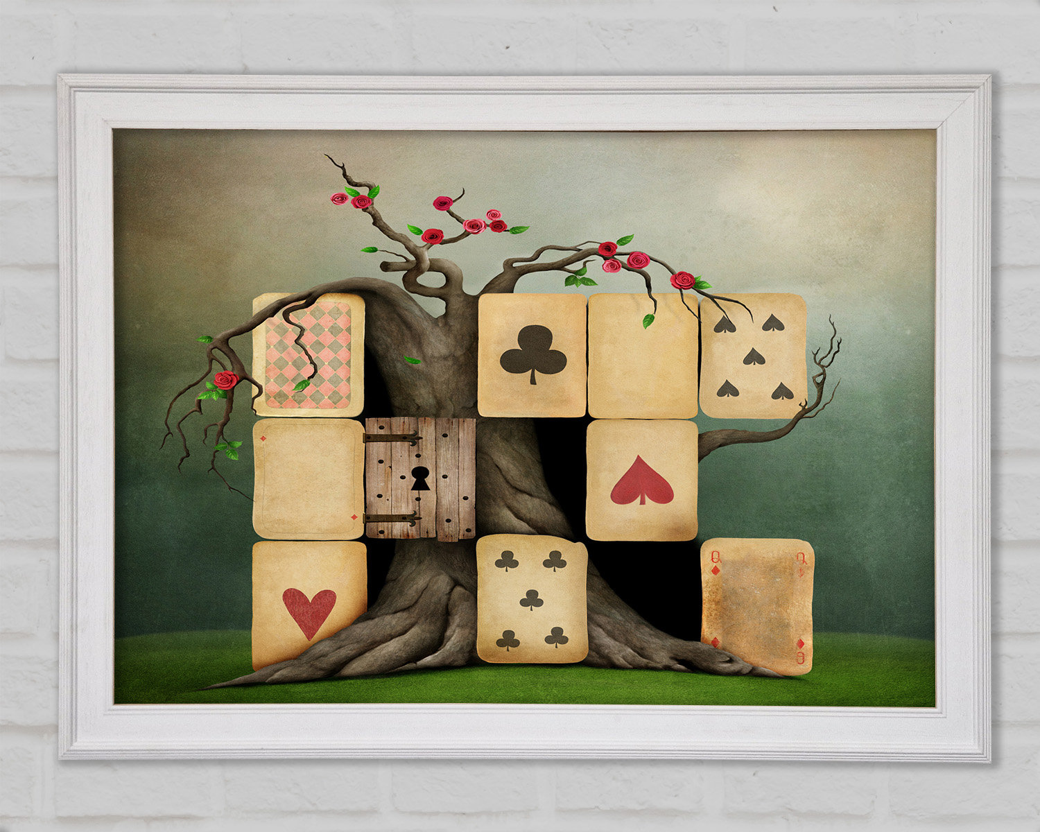 Rosalind Wheeler Alice In Wonderland Dice Tree - Single Picture Frame ...