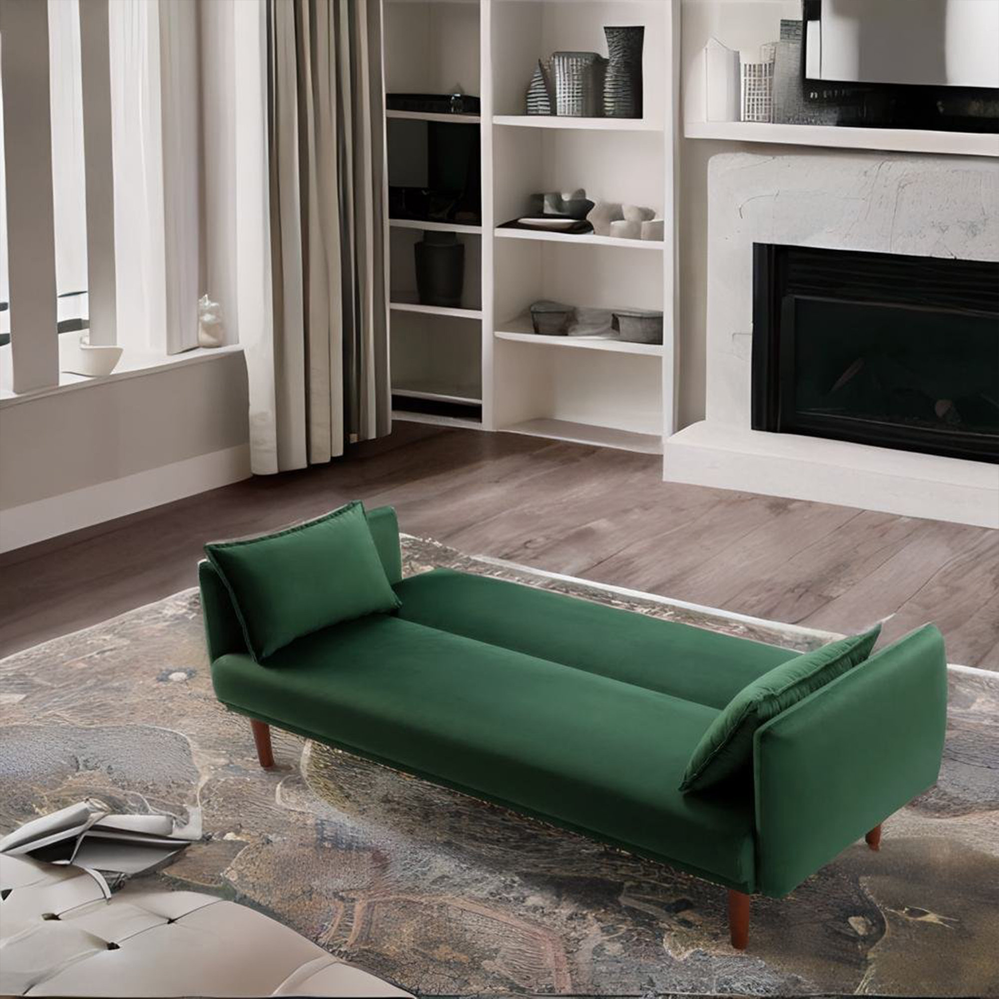 Mercer41 Yuto 78.18'' Velvet Round Arm Sofa | Wayfair
