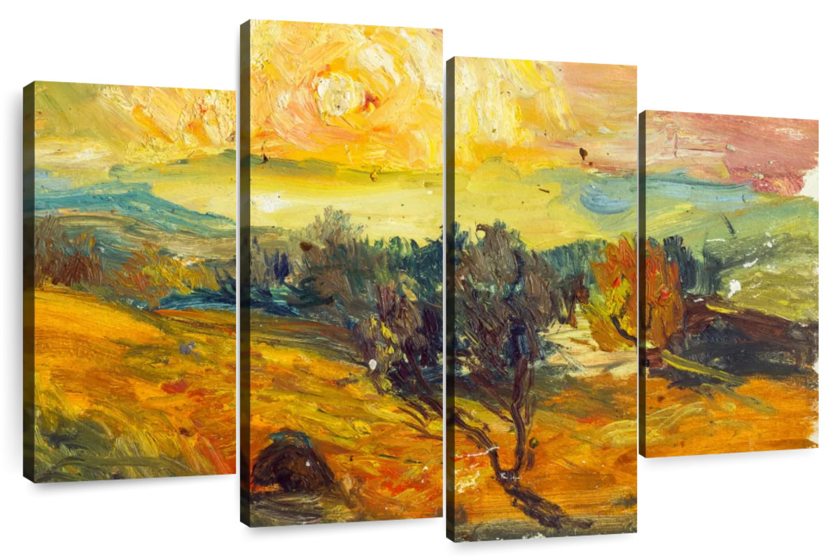 Wade Logan® Avery Hillside Autumn Sunset | Wayfair