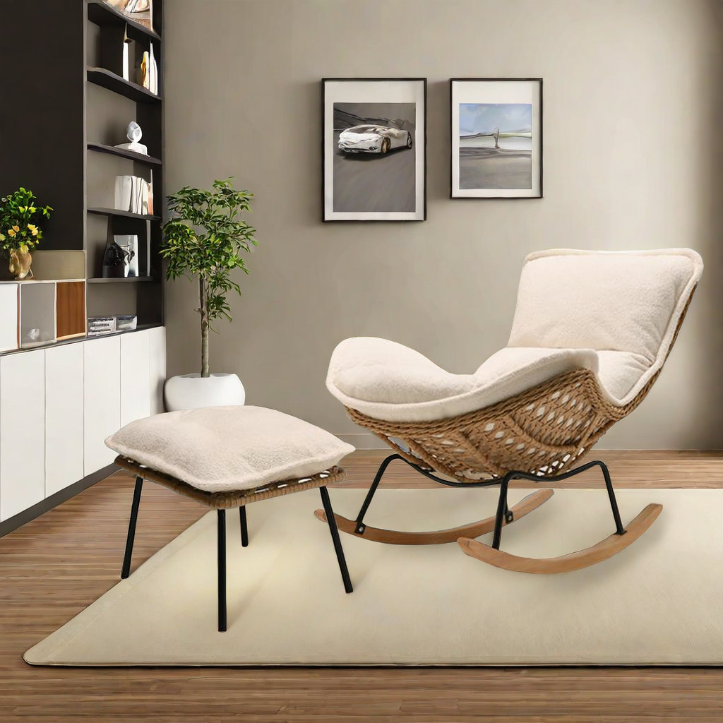 ComfySofa.s PE alloy woven rocking chair | Wayfair