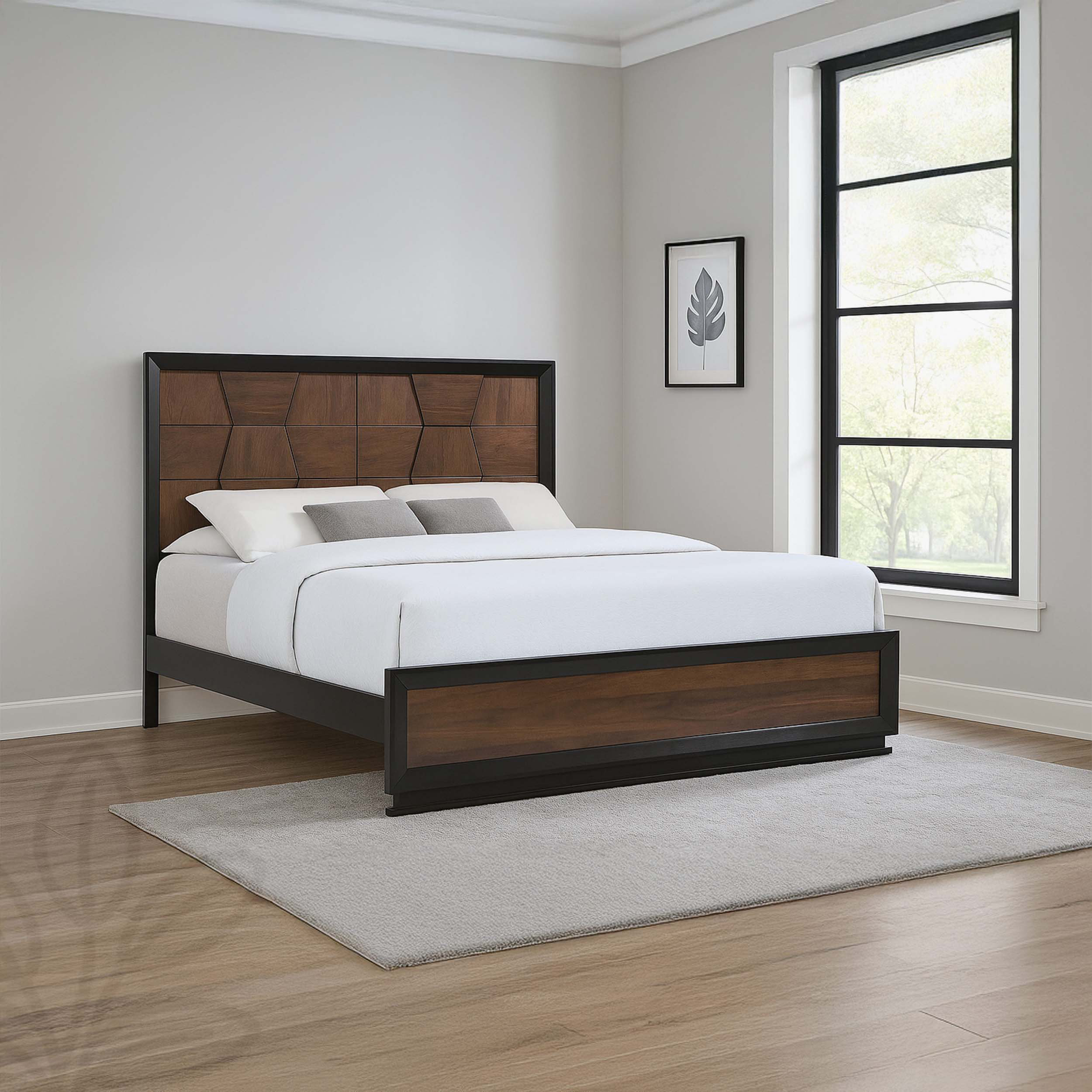 Latitude Run® Houston Traditional Style Bed Made with Wood in | Wayfair