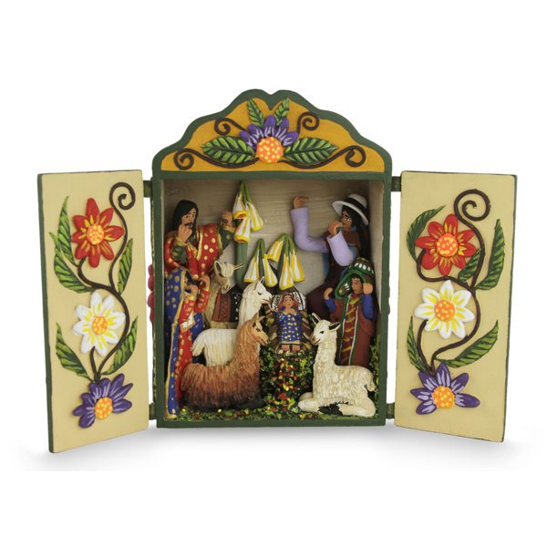 The Holiday Aisle® Handmade Andean Retablo Nativity Scene | Wayfair