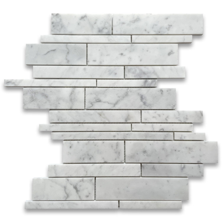 Marble Online 10" x 13" Marble Brick Joint Mosaic Wall & Floor Tile ...