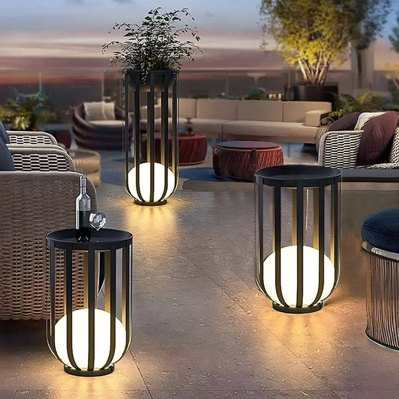 VIVZONE Integrated LED Outdoor Floor Lamp & Reviews | Wayfair