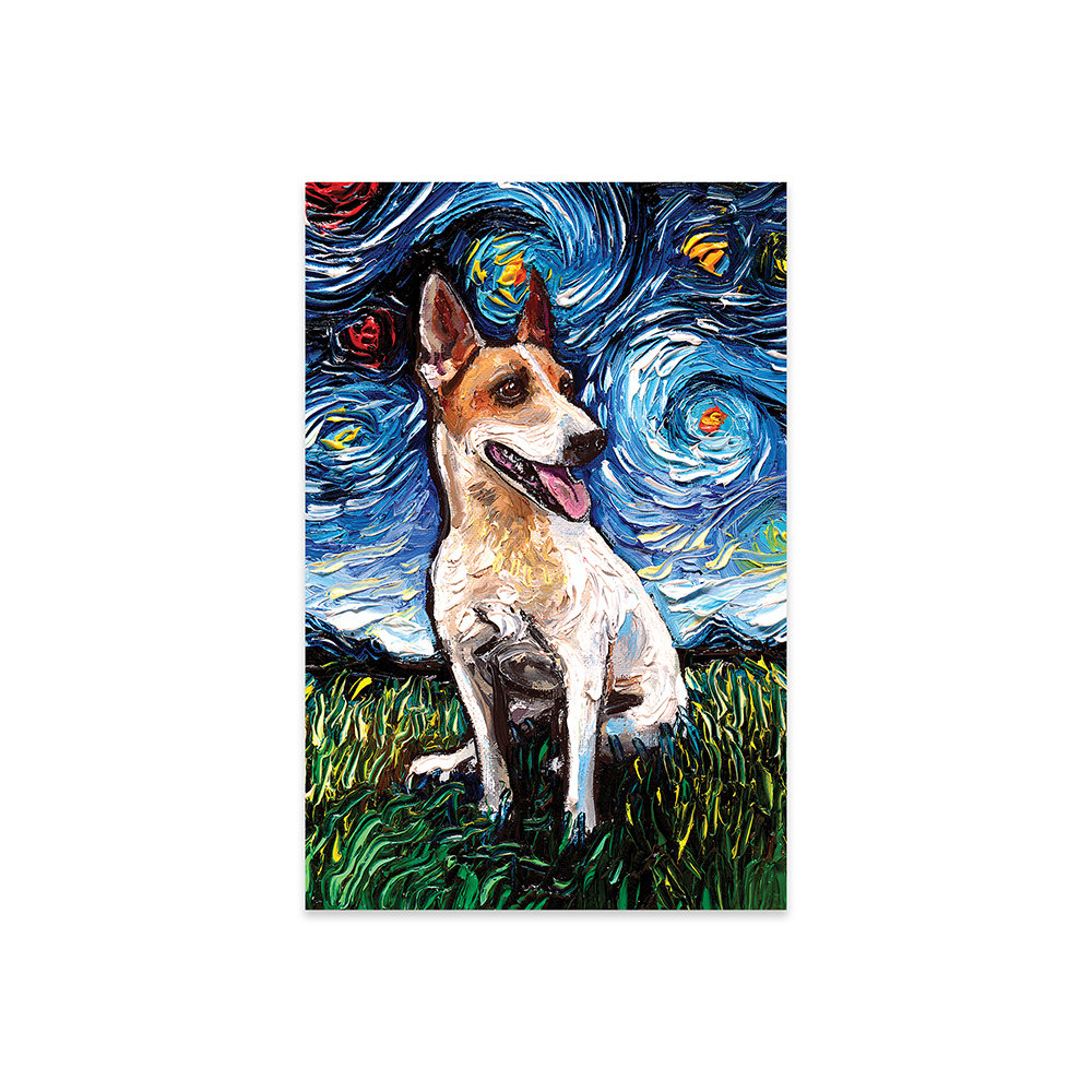 Winston Porter " Jack Russell Terrier Night IV " by Aja Trier | Wayfair