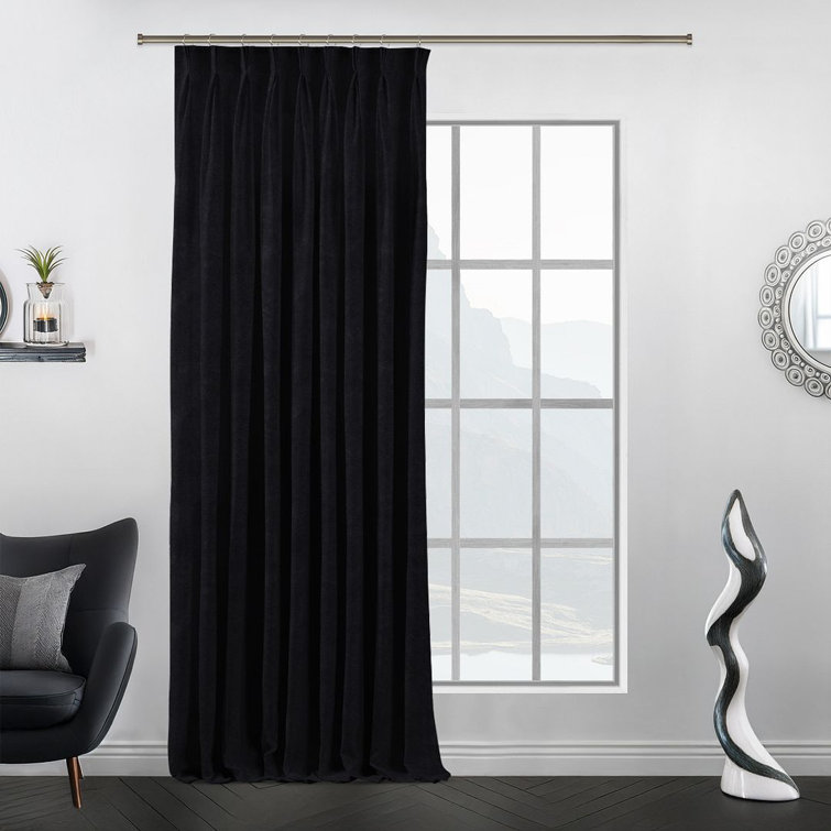 Noine Home Deco Luxury Pinch Pleat Curtain Panel - Single Drapery for ...
