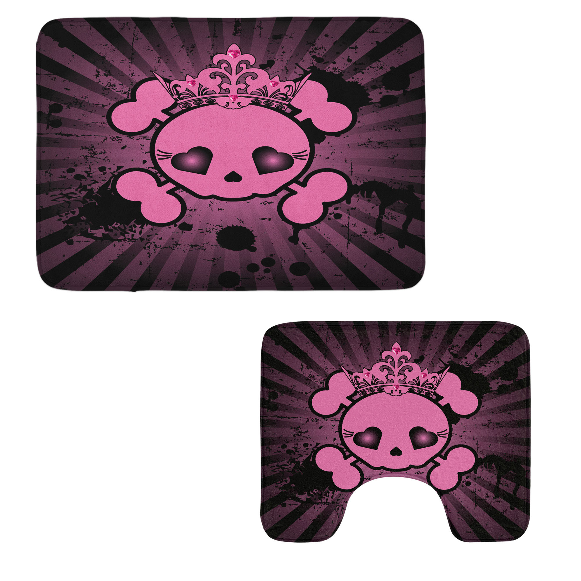 Ophelia & Co. Pink Bathroom Rug Set 2 Pieces Rectangle & Contour Mats ...