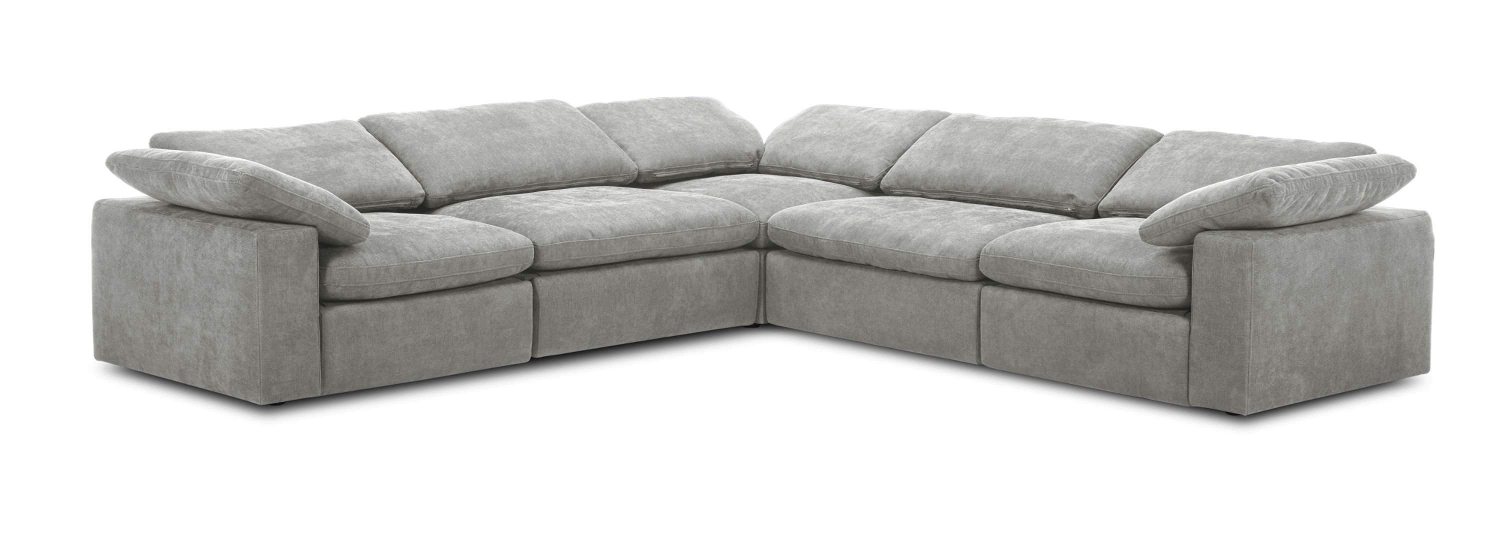 VIG Furniture Corinth 5 - Piece Upholstered Power Reclining Sectional ...