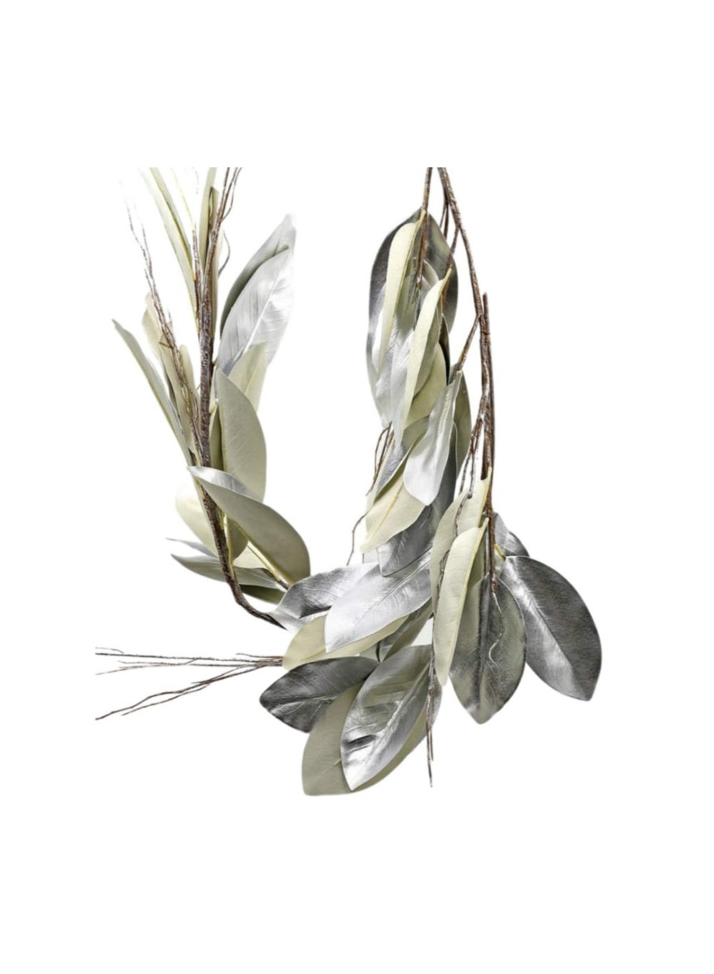 Primrue 47in Long Artificial Silver Magnolia Leaf Garland, Ideal To ...