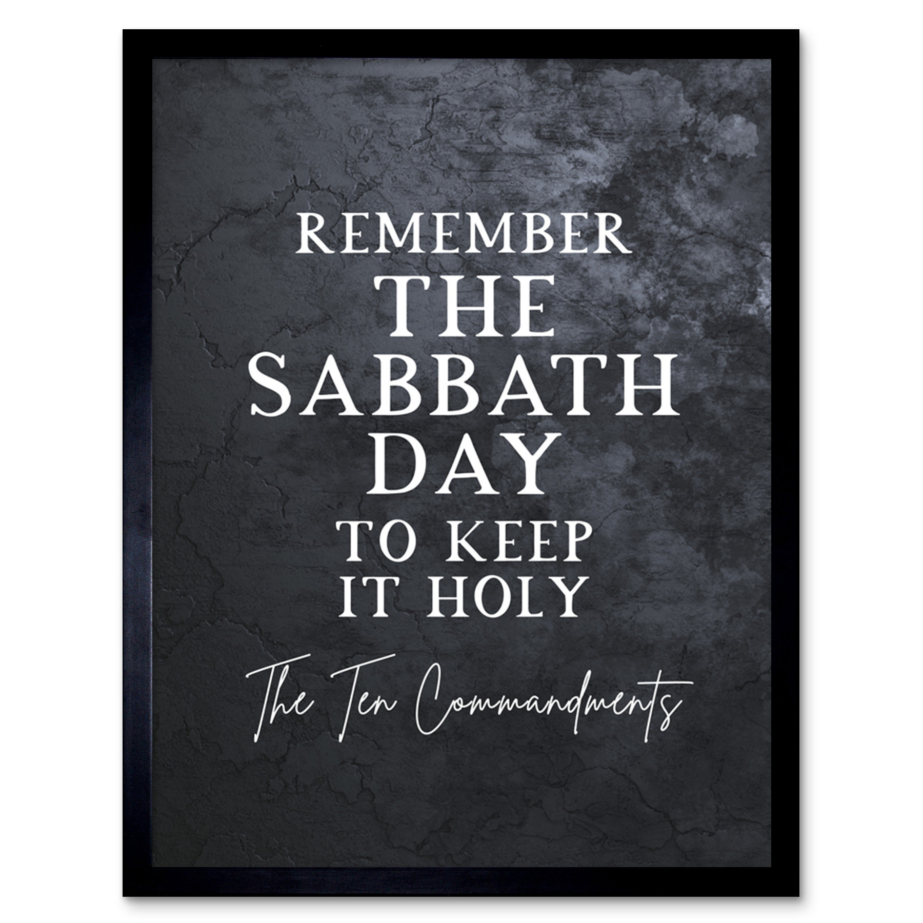 Happy Larry Ten Commandments Remember The Sabbath Christian Bible Verse ...