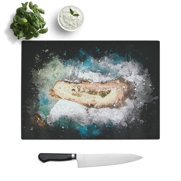 East Urban Home Bay of Islands Paint Splash Chopping Board | Wayfair.co.uk