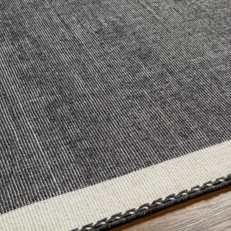 Nita Handmade Wool Beige/Black Rug | Joss & Main