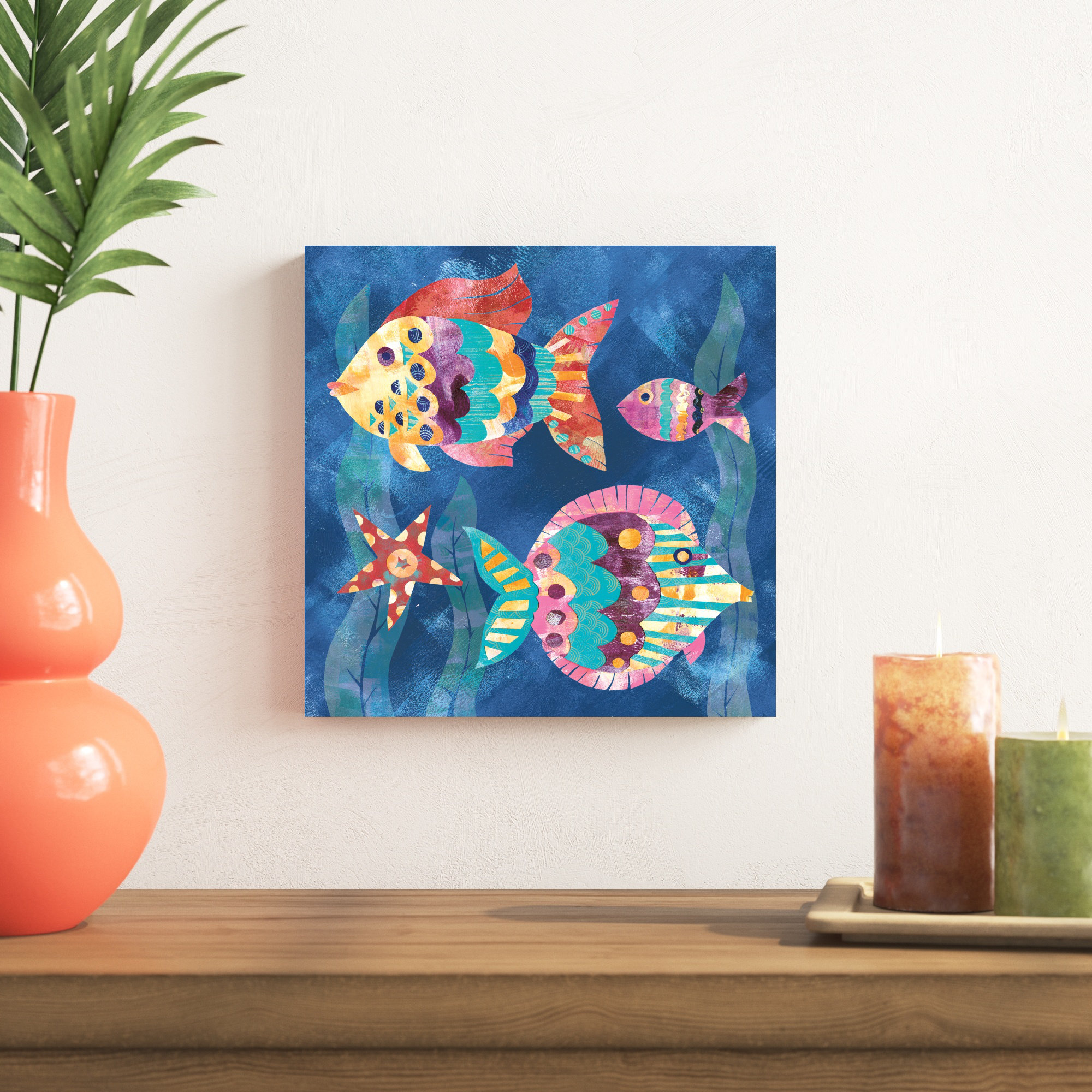 Rosecliff Heights Boho Reef Fish II by Wild Apple Portfolio - Painting ...