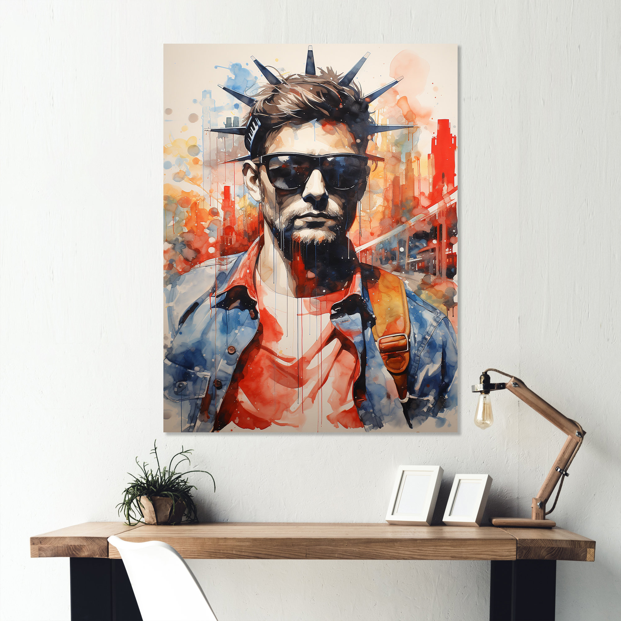 Ivy Bronx Land Of Liberty America Man Portrait - Flag USA Metal Wall ...