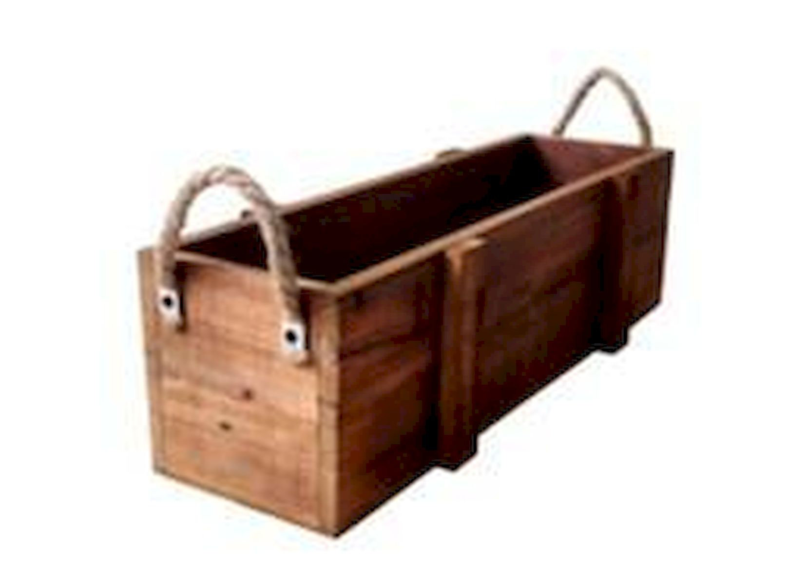 Millwood Pines Wood Container With Jute Handles Storage Box - Wayfair ...