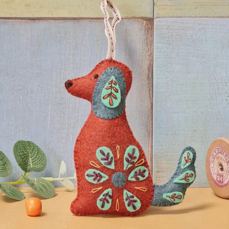 Corinne Lapierre Folk Dog from Felt Craft Kit MKFDG1F | Wayfair