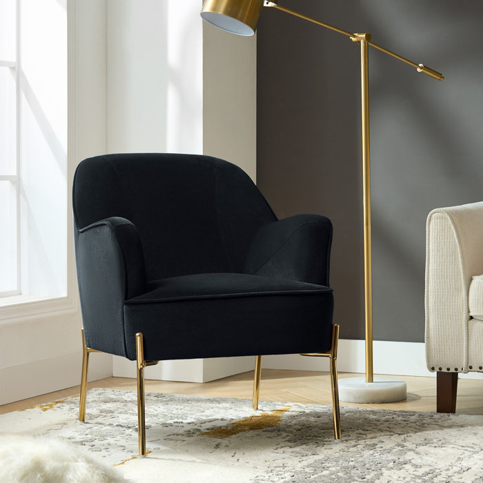 Etta Avenue™ Cleo 26" Wide Contemporary Chair with Recessed Arms ...