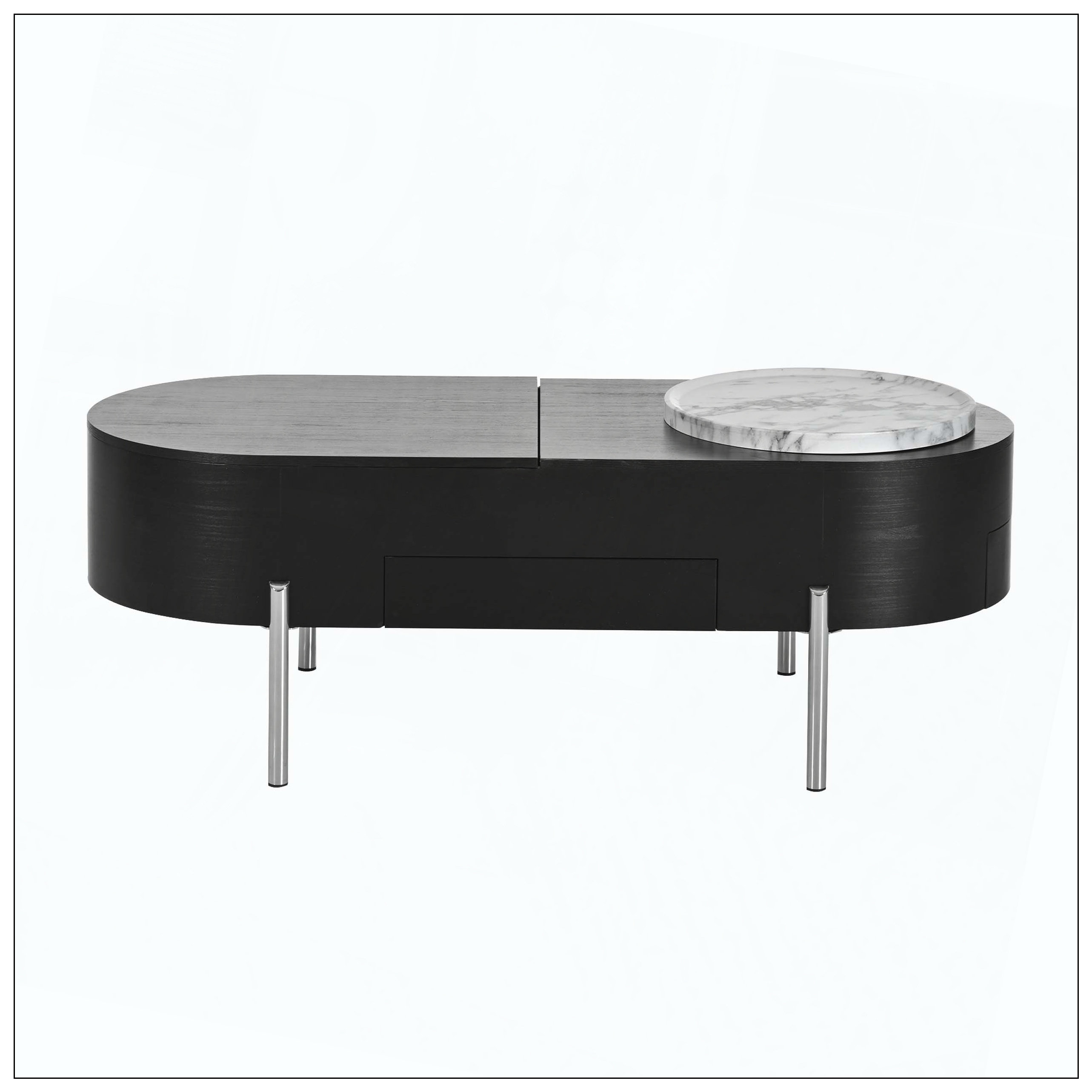 Ophelia & Co. Lift Top Coffee Table, 360-Degree Marble-Patterned ...