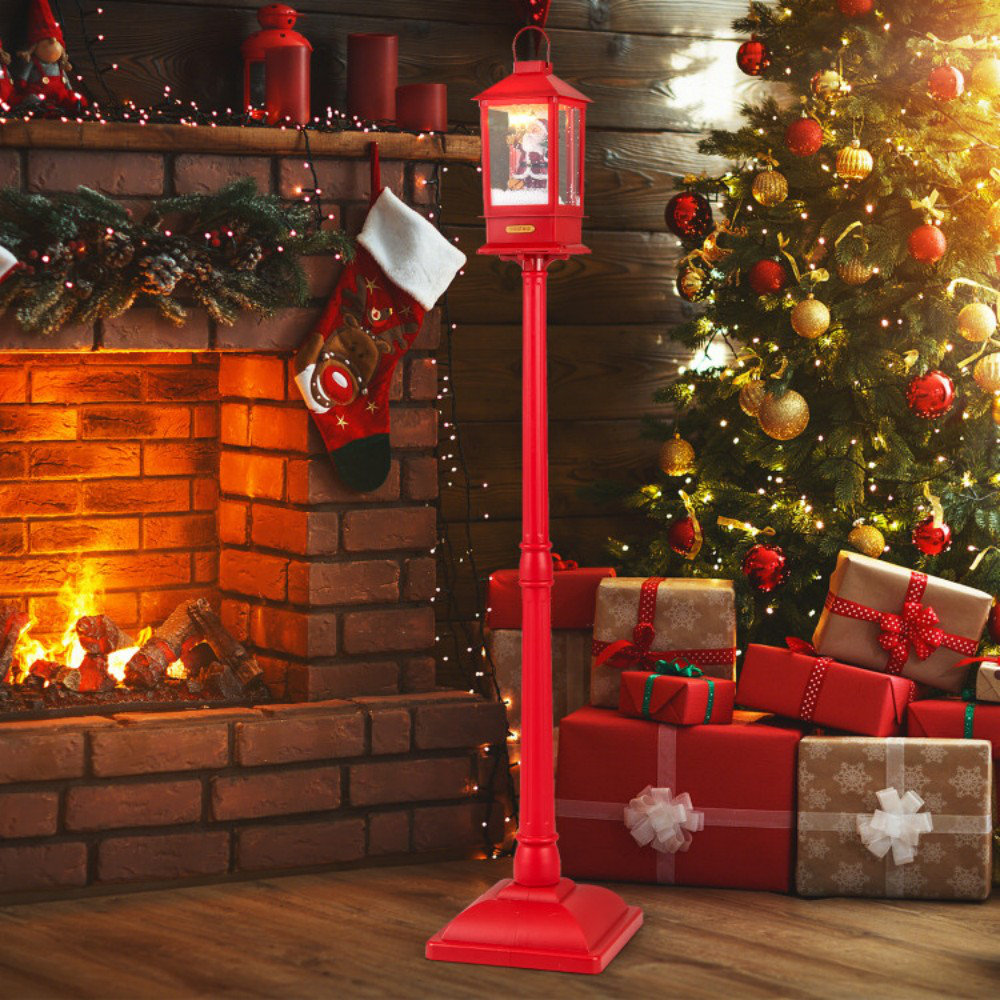 Astoria Grand 61 Inch Christmas Musical Street Lamp Post With ...