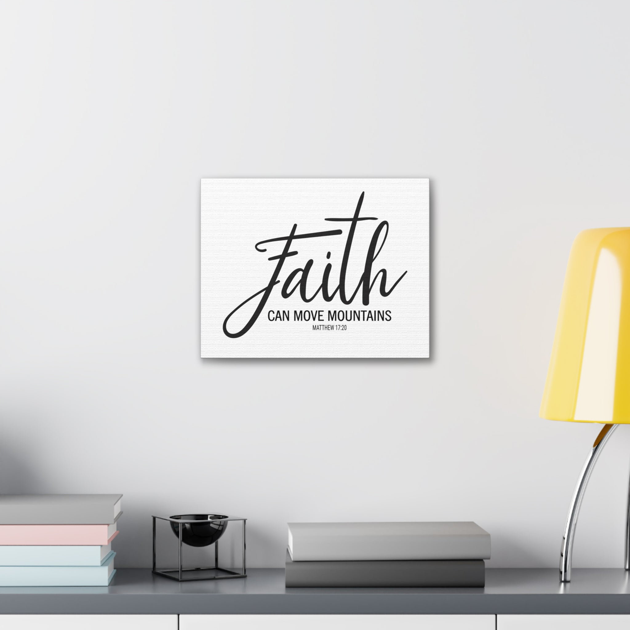 Trinx Faith Can Move Mountains Matthew 17:20 Christian Wall Art Bible Verse Print | Wayfair