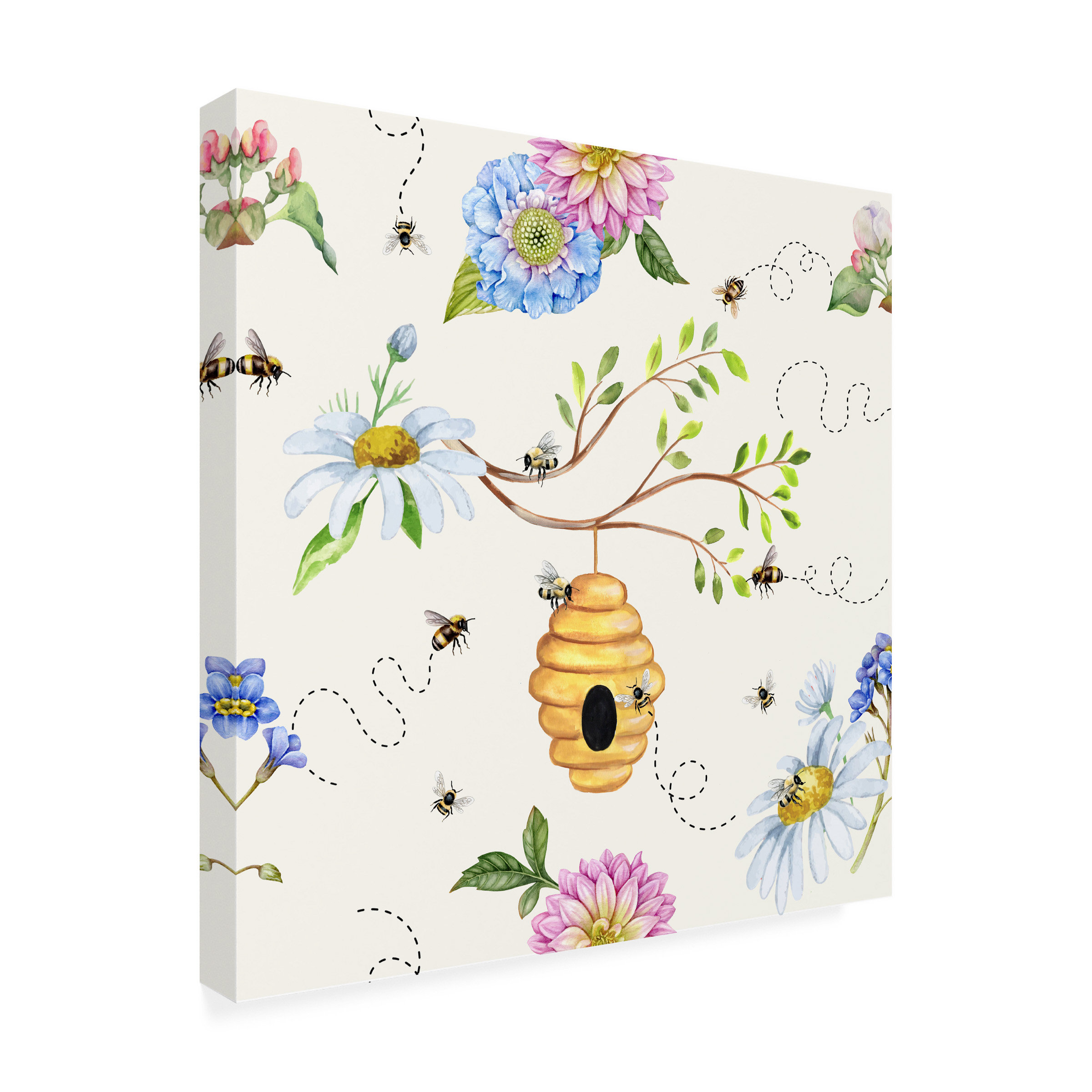 August Grove® Howi Jean Plout Beehive Garden Canvas Art | Wayfair