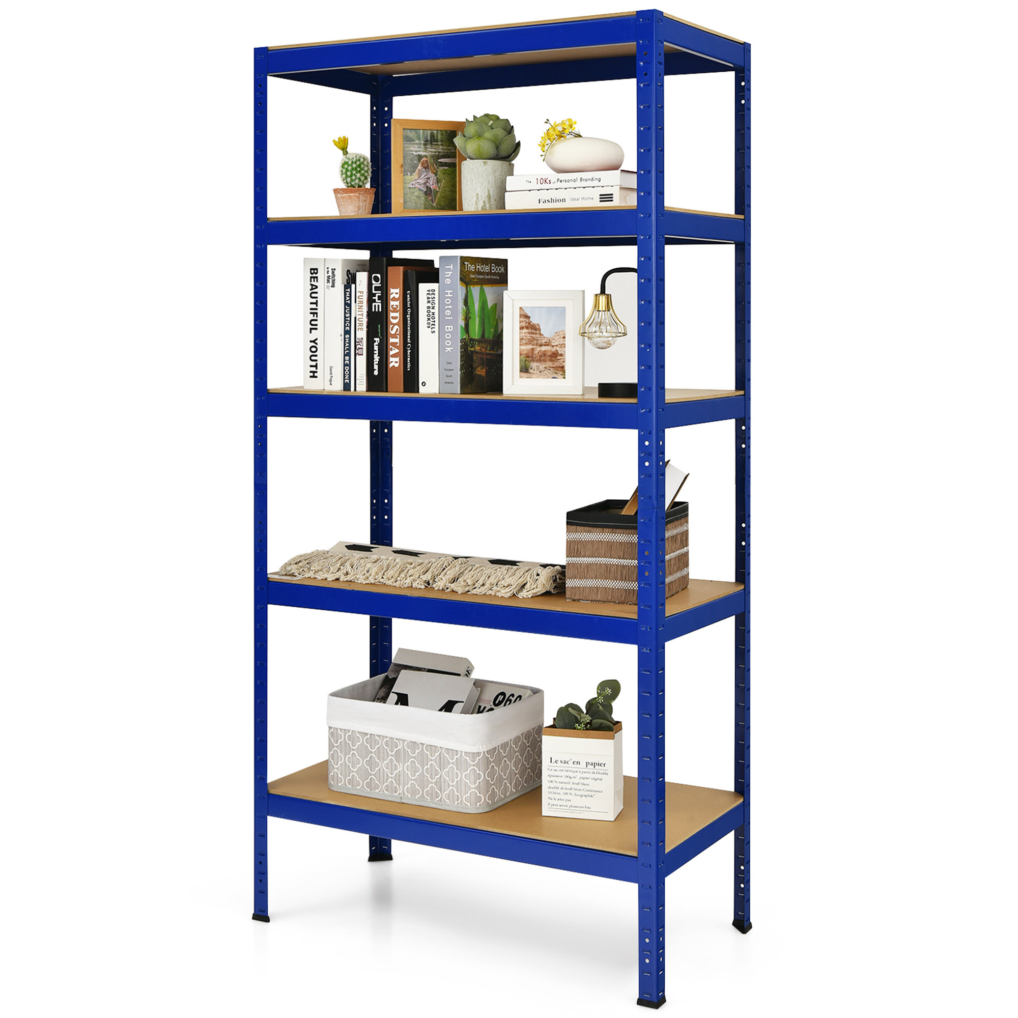 Rebrilliant 4pcs 72'' Steel 5-tier Garage Shelf Metal Storage ...