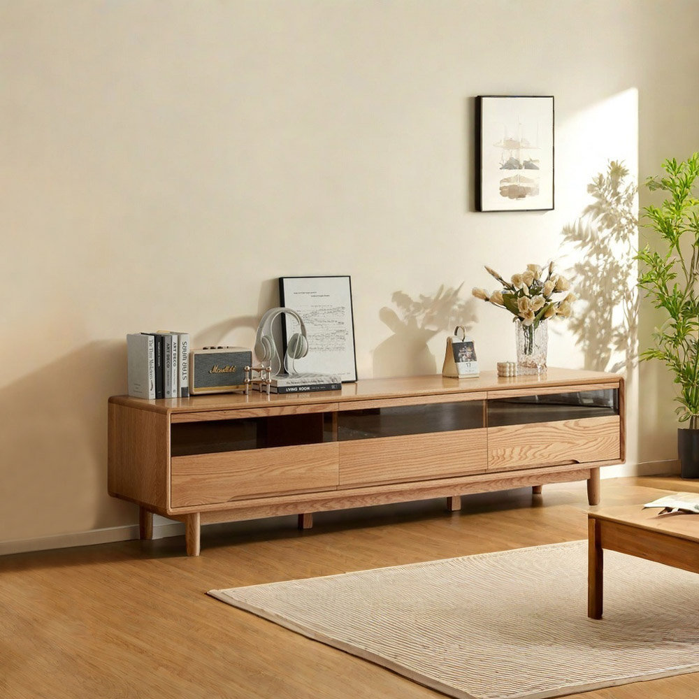 Finaewg Japanese style solid wood TV stand | Wayfair