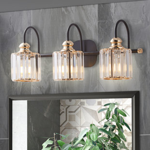 Crystal Bathroom Vanity Lighting You'll Love | Wayfair