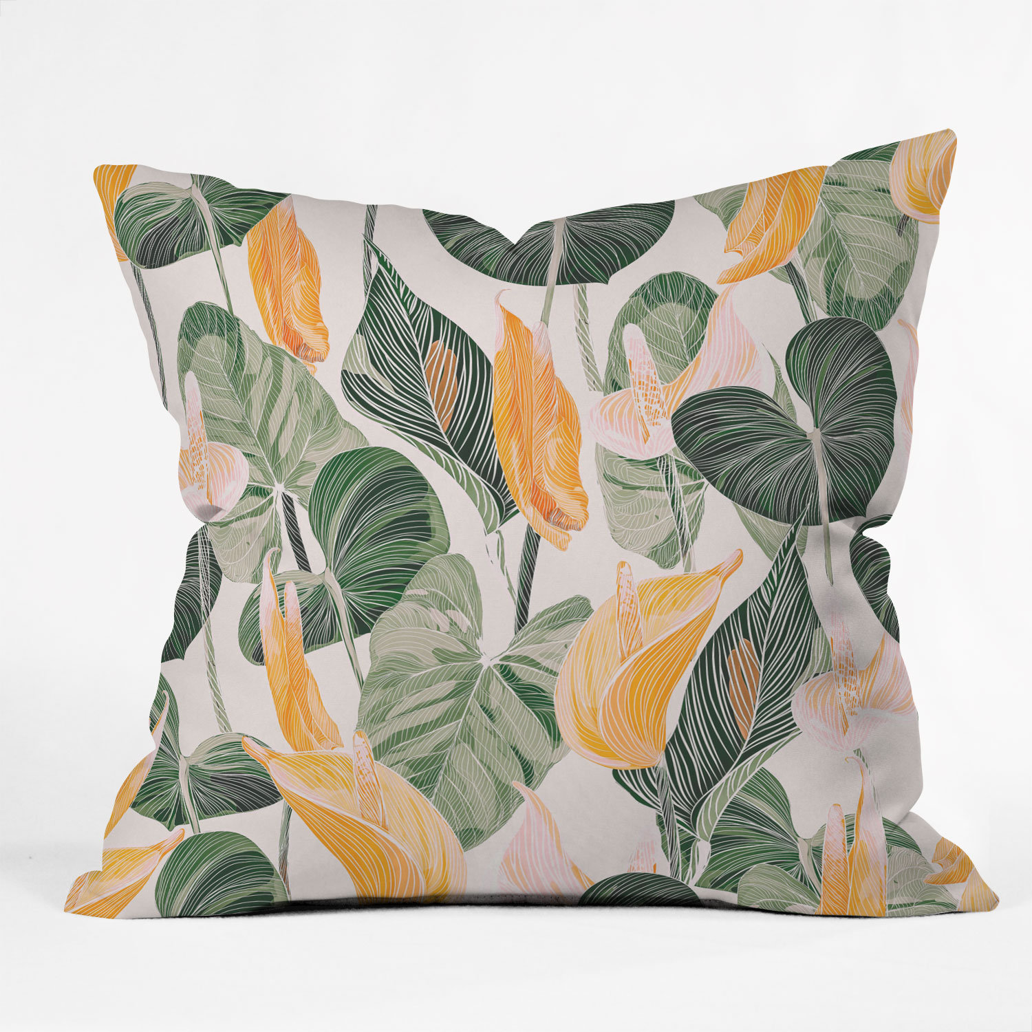 Deny Designs Lush Lily Autumn Indoor/Outdoor Throw Pillow | Wayfair