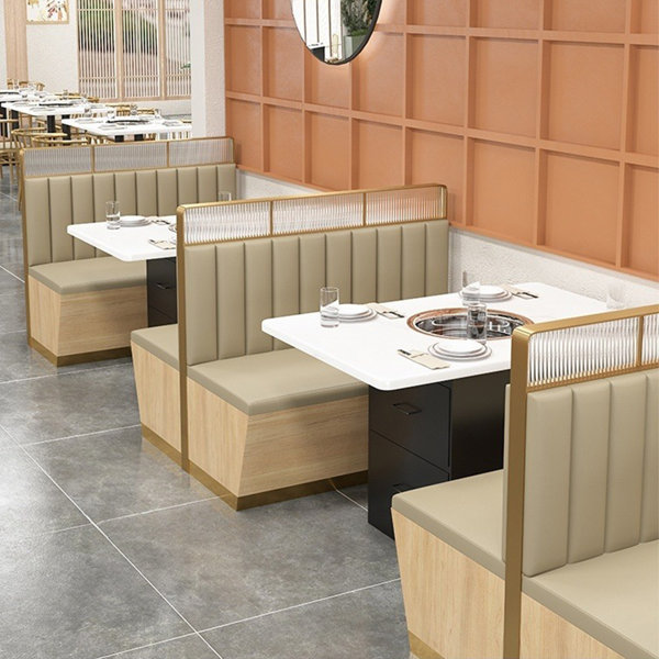 Visual card holder High-end Simple Restaurant Hotel Bench Faux Leather ...