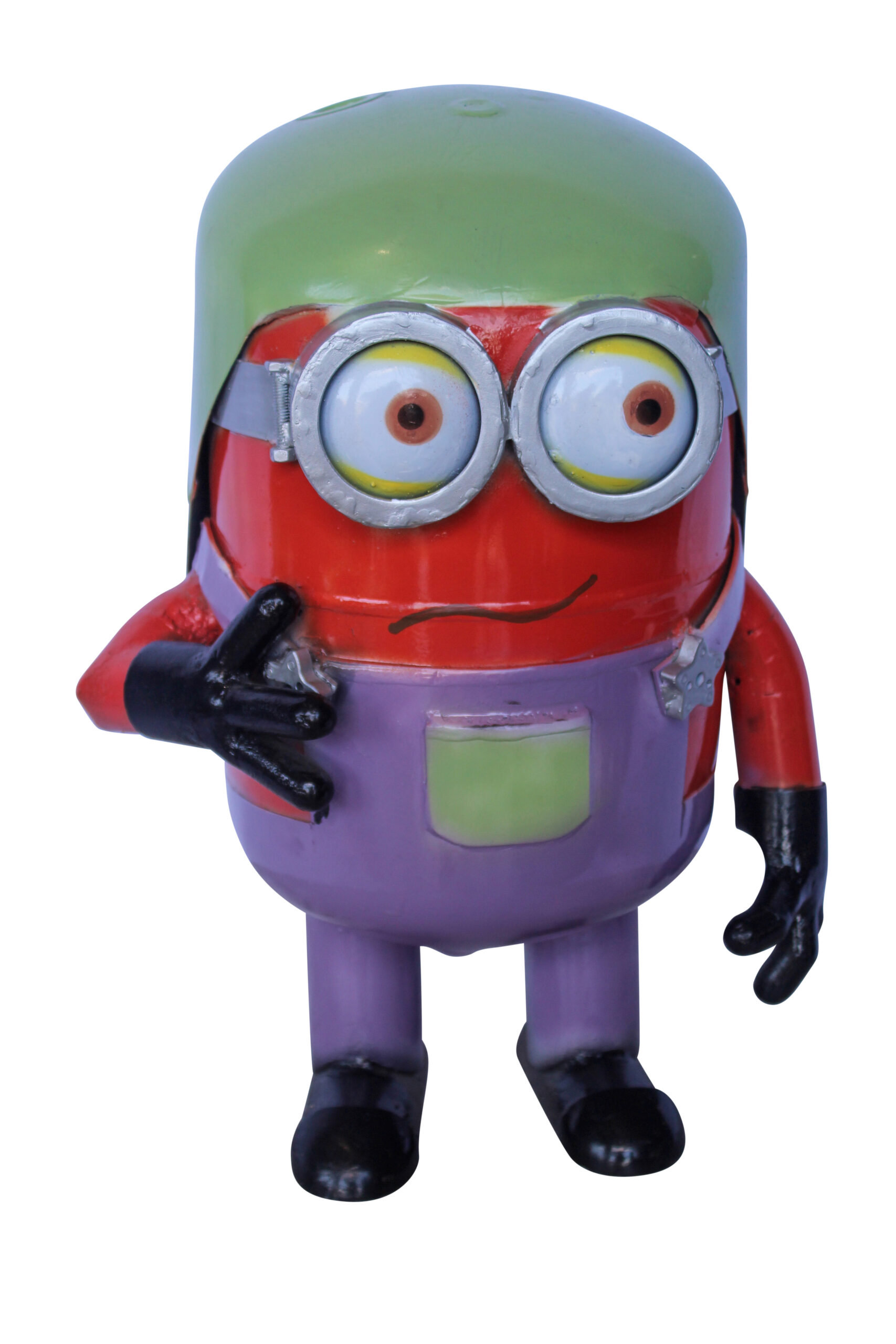 NIFAO Funny Metal Scrap Statue of Boy with Glasses, Whimsical Art 14" x ...