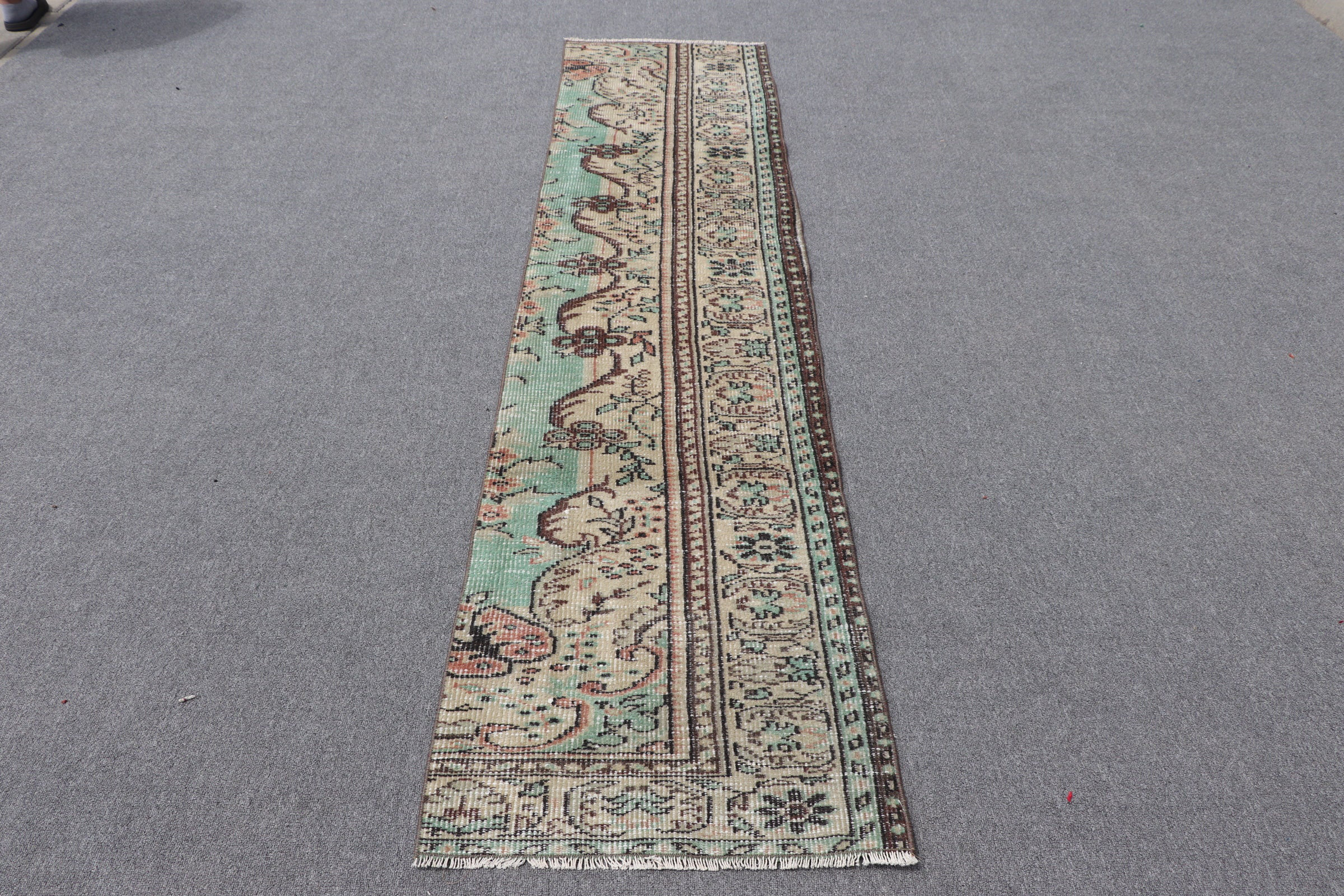 Bungalow Rose Green Vintage Turkish Runner Rug Perfect for Outdoor Use ...