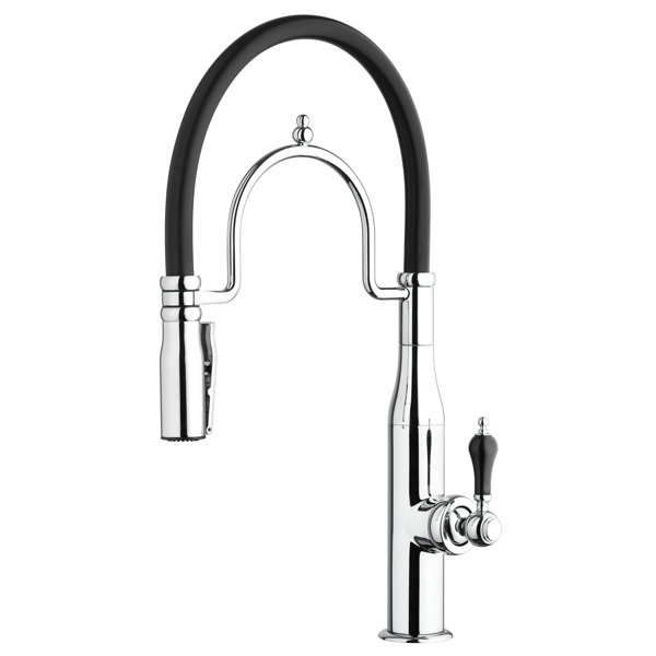 LaToscana Botticelli Single Handle Pull Out Faucet with Silicon Spout ...