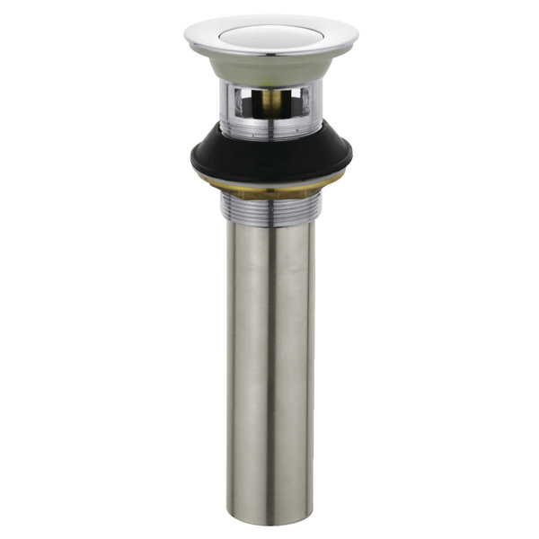 Kingston Brass Complement Brass Push Pop-Up Bathroom Sink Drain with ...