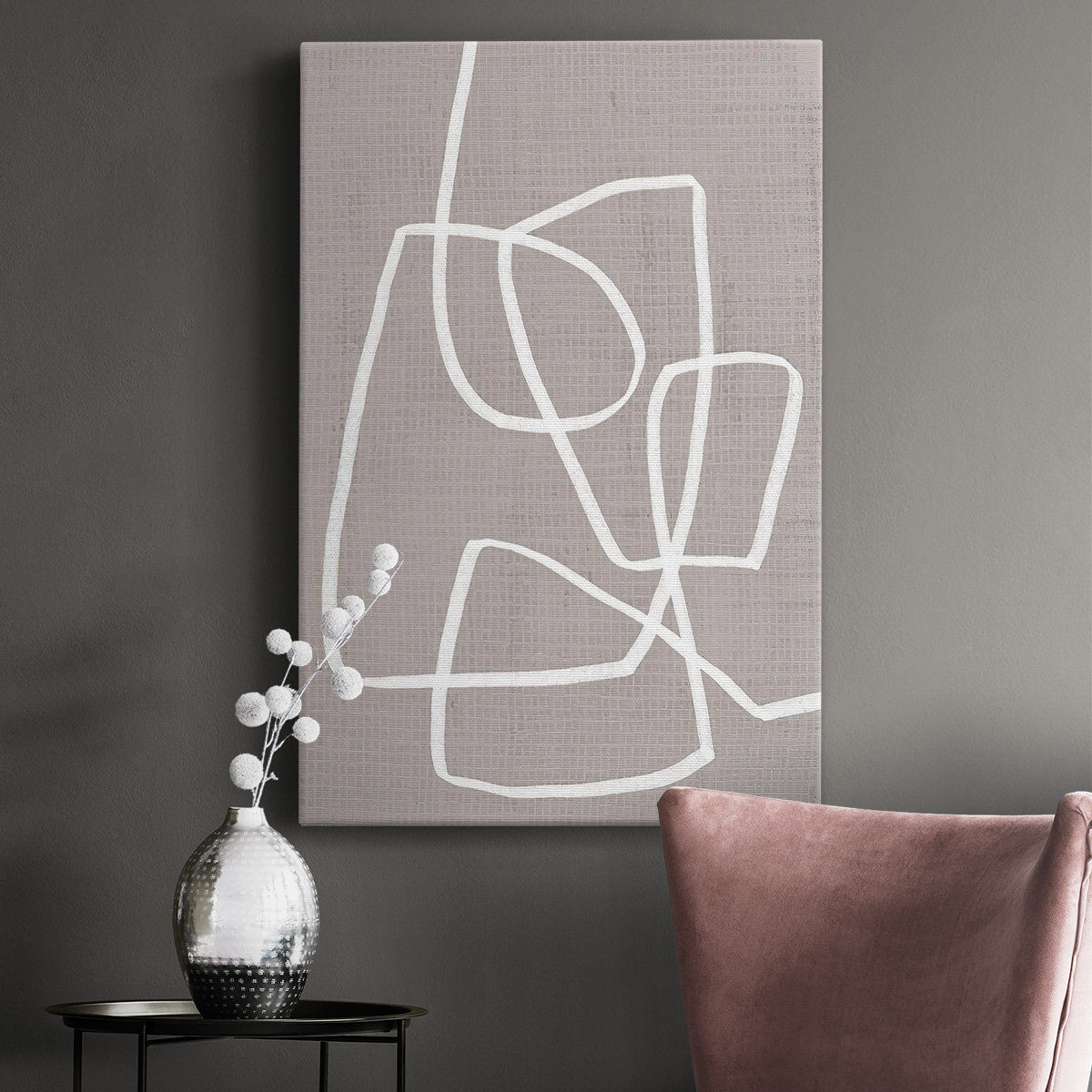 Orren Ellis Linen Roundabout I Premium Gallery Wrapped Canvas - Ready ...