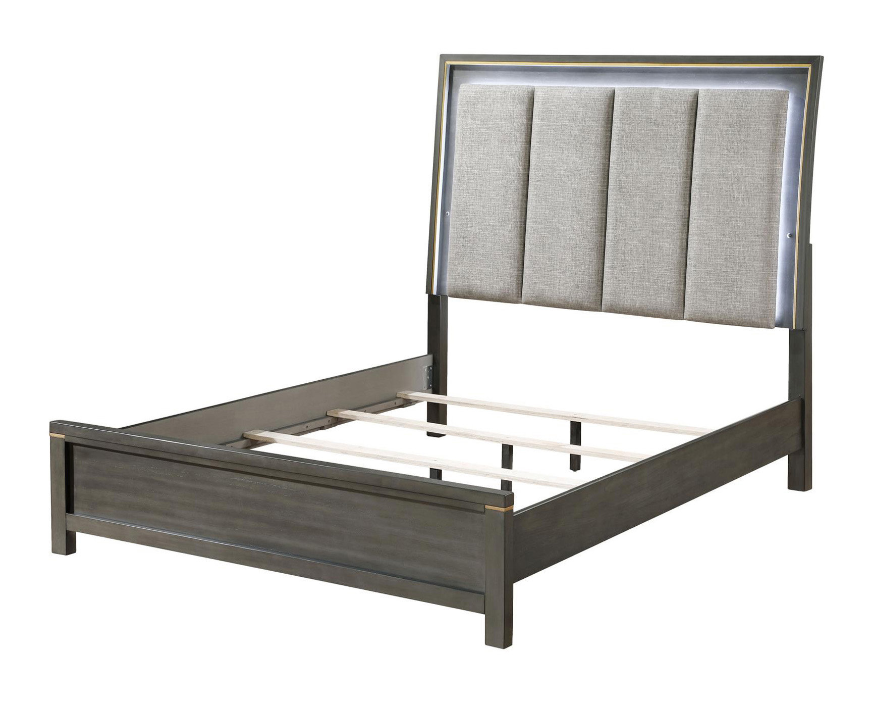 Wade Logan Chawn Upholstered Metal Bed - Wayfair Canada