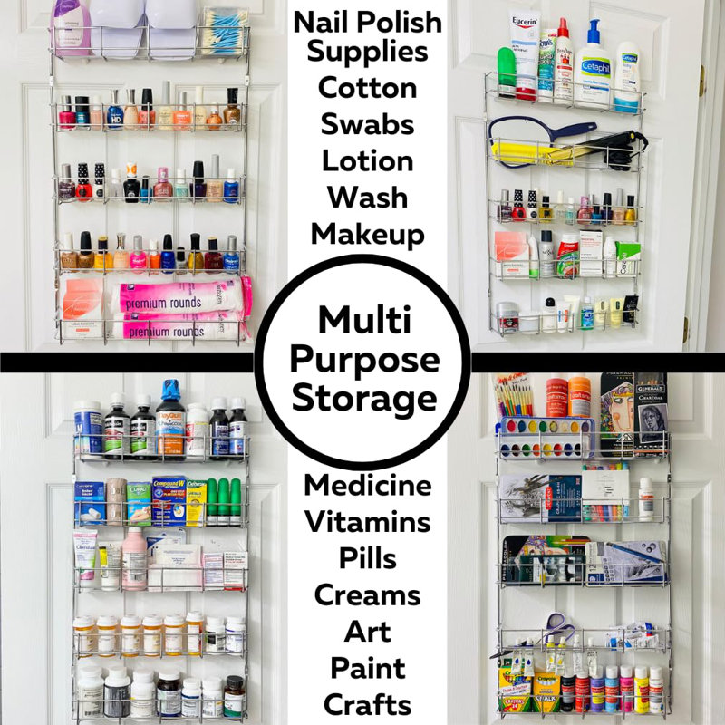 Rebrilliant 5-Tier 40-Jar Hanging Spice Rack/Wall-Door Mount/Pantry ...