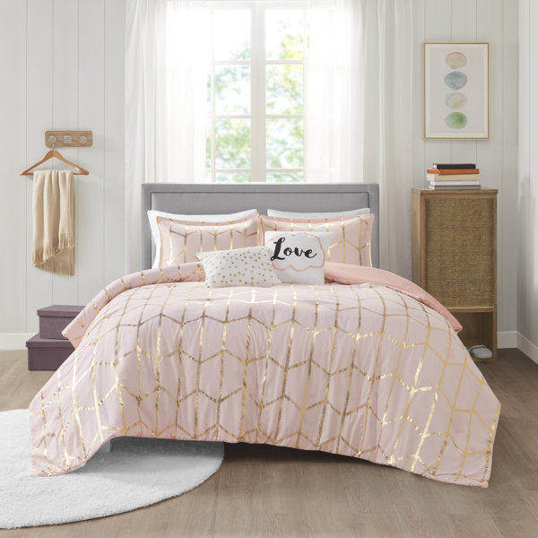 Intelligent Design Raina Metallic Printed Comforter Set "& Reviews ...