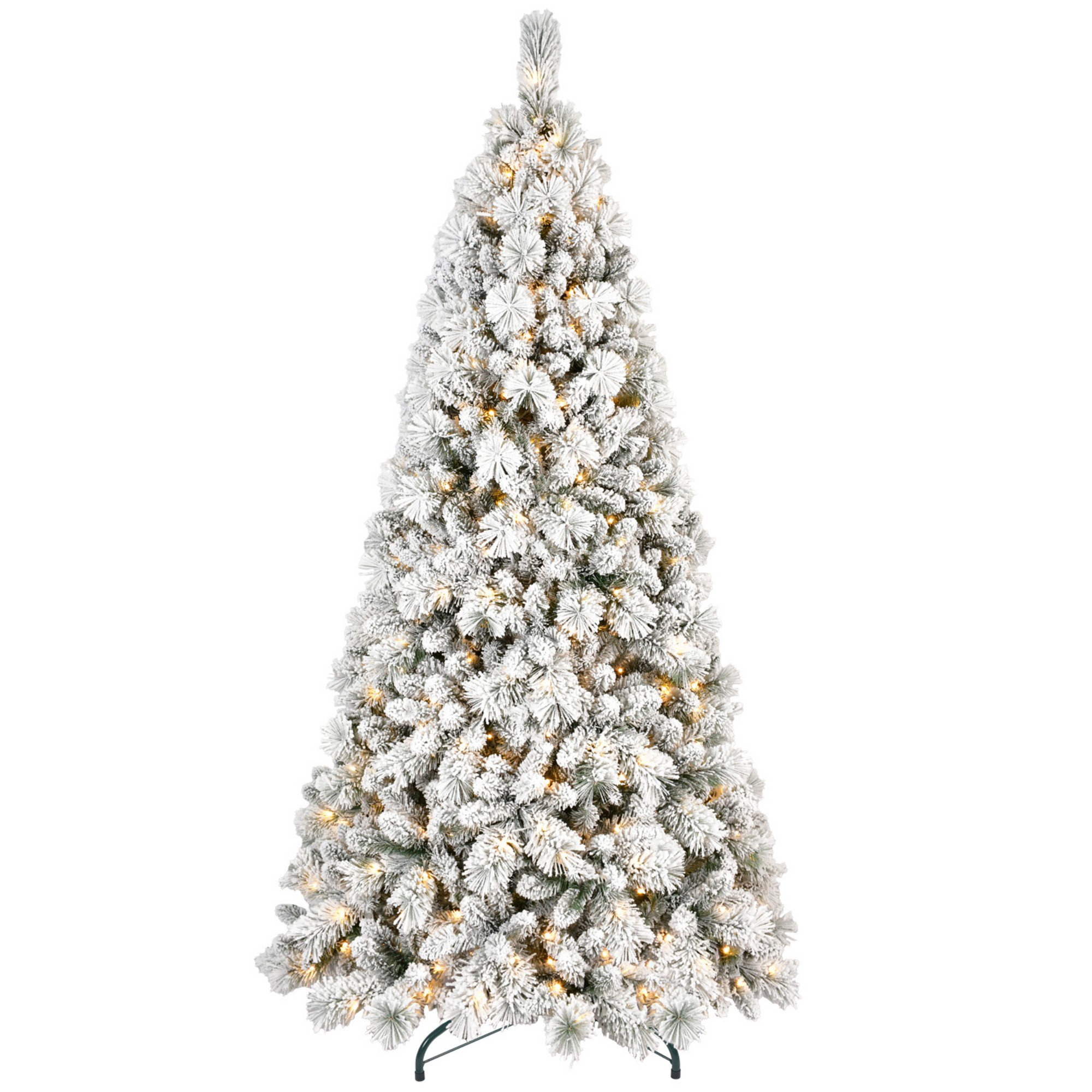 Latitude Run® PVC/pine needle hybrid automatic flocking tree | Wayfair