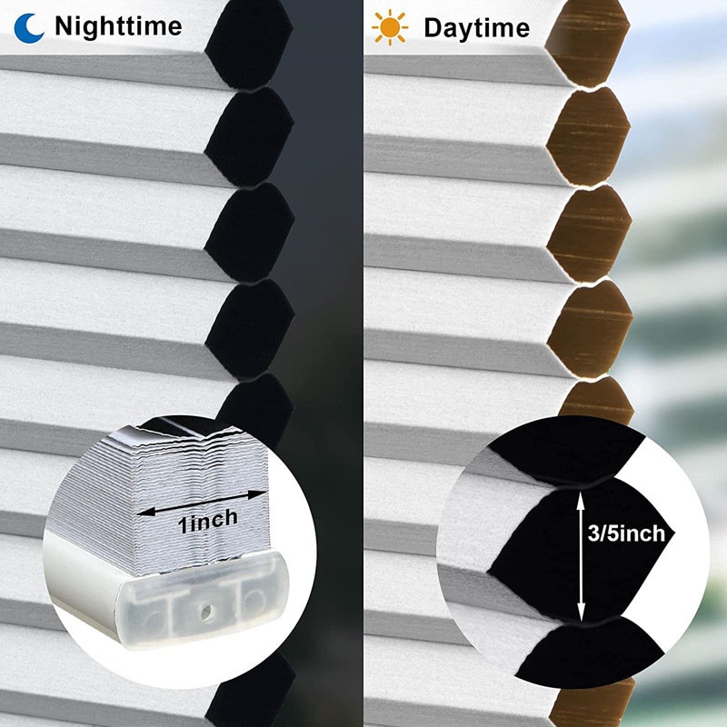 Symple Stuff No Tools No Drill Cordless Blackout Cellular Shades ...