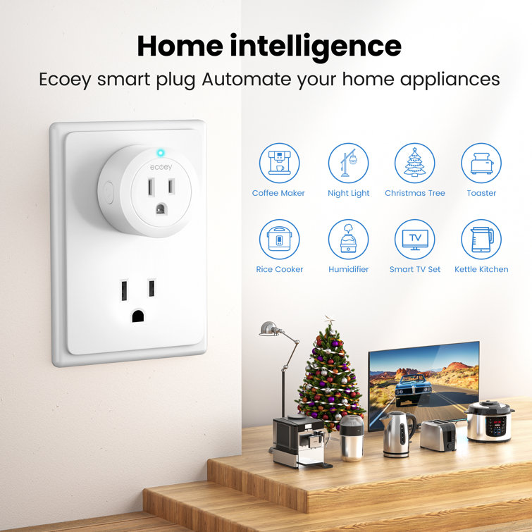 Ecoey Smart Home Wi-fi Outlet with Timing and Appointment Smart Plug ...