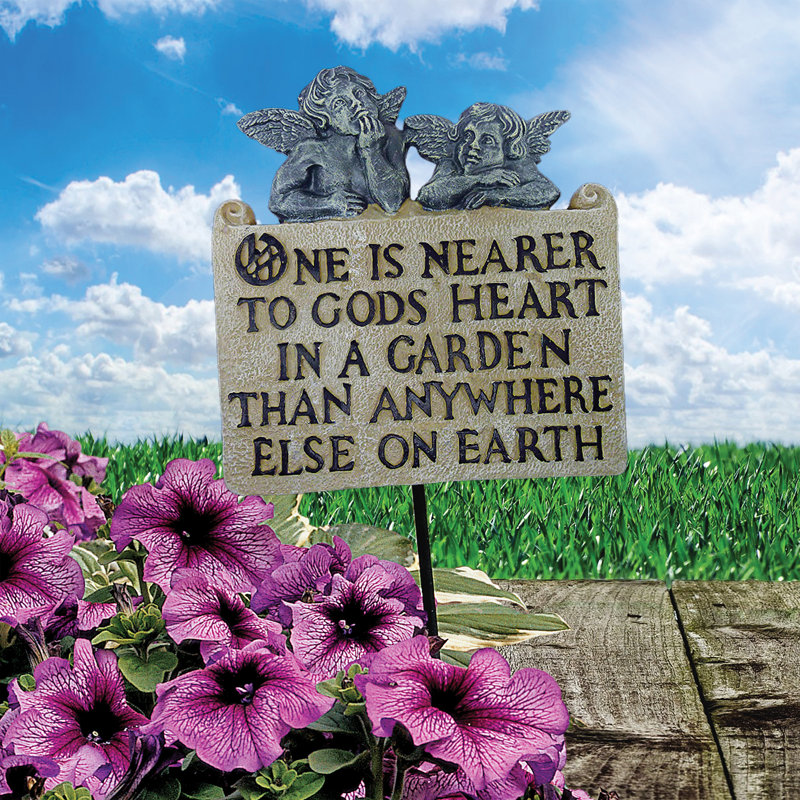 Design Toscano Religious & Spiritual Garden Sign & Reviews | Wayfair