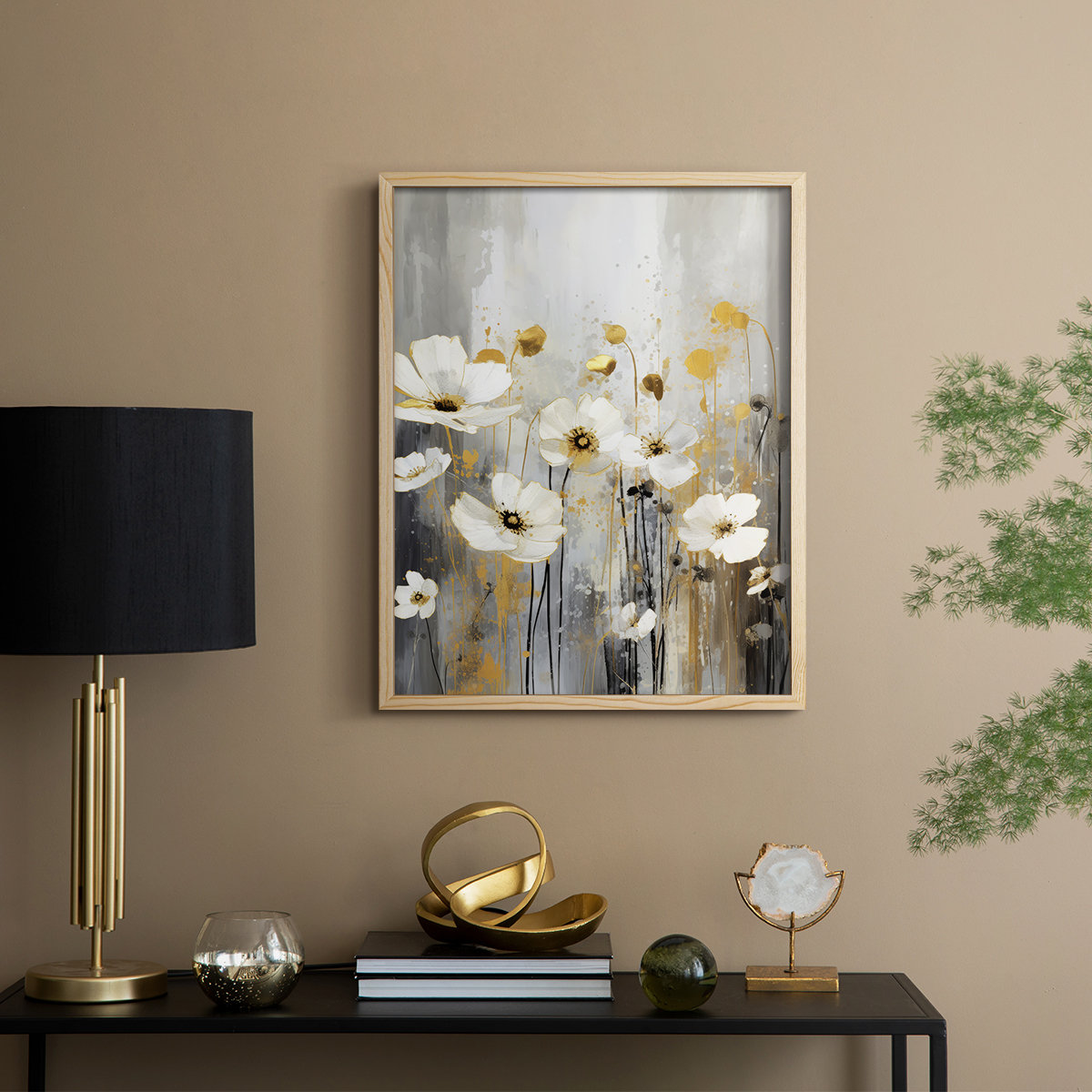Winston Porter FLORAL Series CDIV Framed Print - Solid Wood | Wayfair