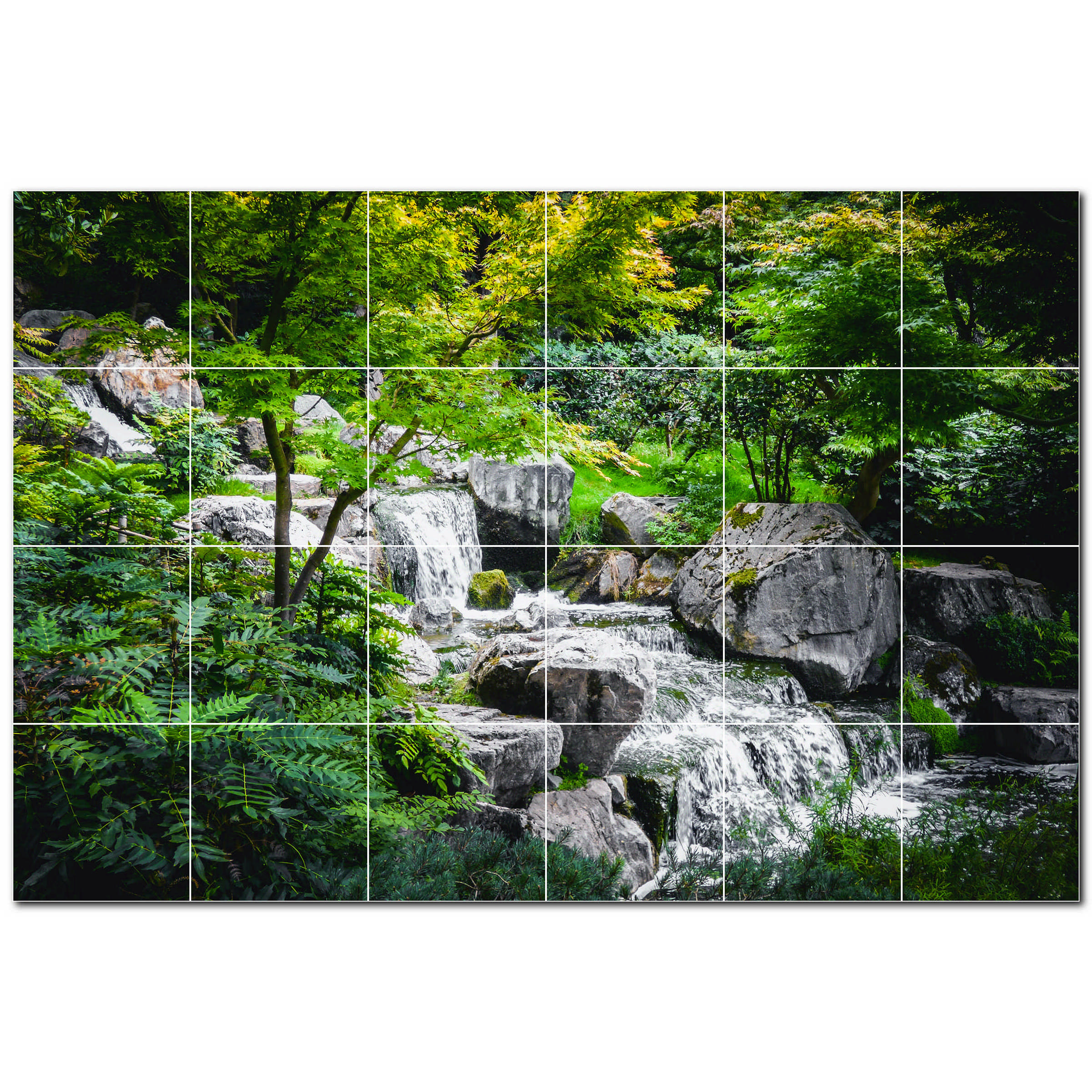 Picture-Tiles.com 72" x 48" Ceramic River Photo Decorative Mural Tile ...