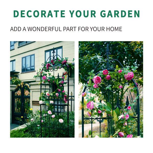 Red Barrel Studio® Anzavia 86'' H x 21.7'' W Iron Garden Trellis for ...